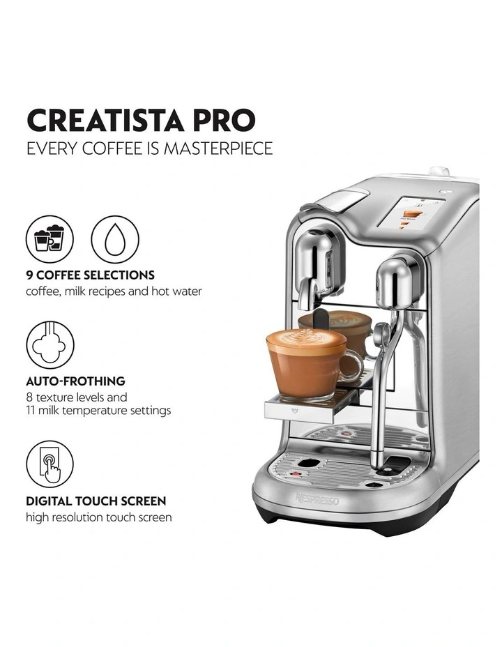 Nespresso The Creatista Pro Capsule Coffee Machine BNE900BSS | MYER