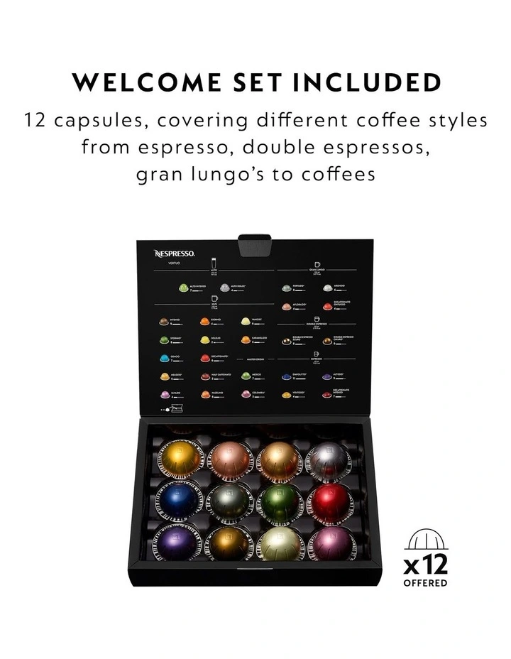 Nespresso Vertuo Next Premium Capsule Coffee Machine Bundle In Black ...