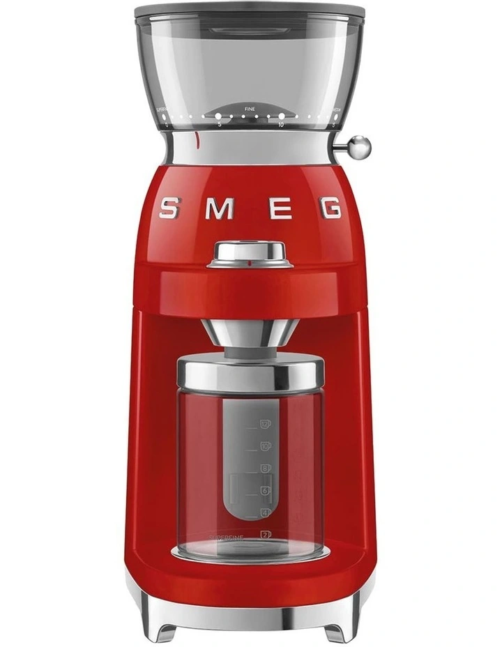 Smeg 50's Style Retro Coffee Grinder in Red CGF03RDAU | MYER