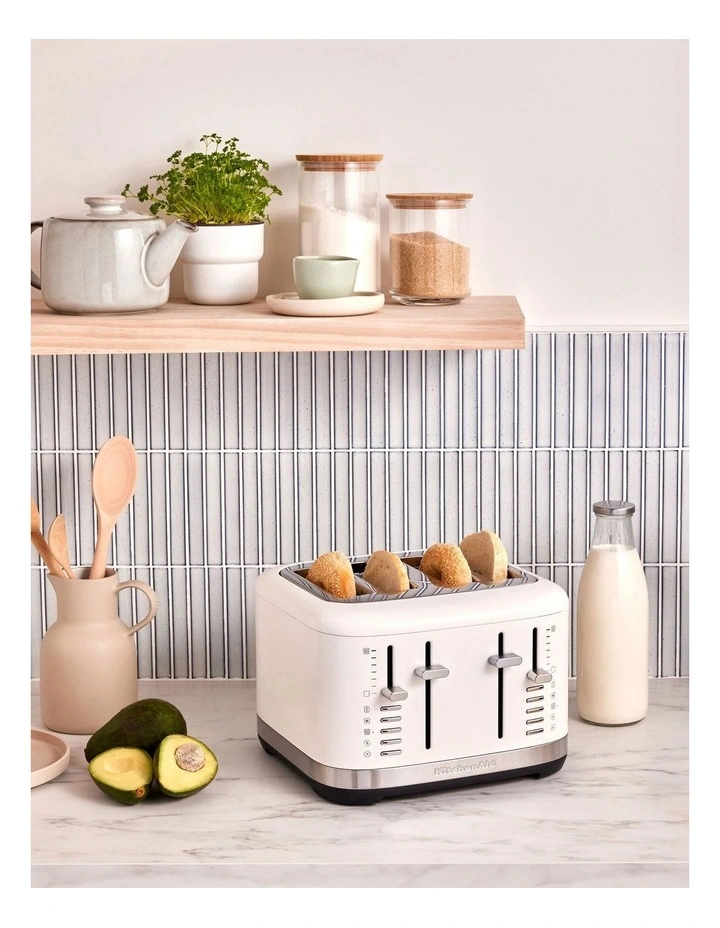 KitchenAid Toaster 4 Slice KMT4109 in Porcelain White | MYER