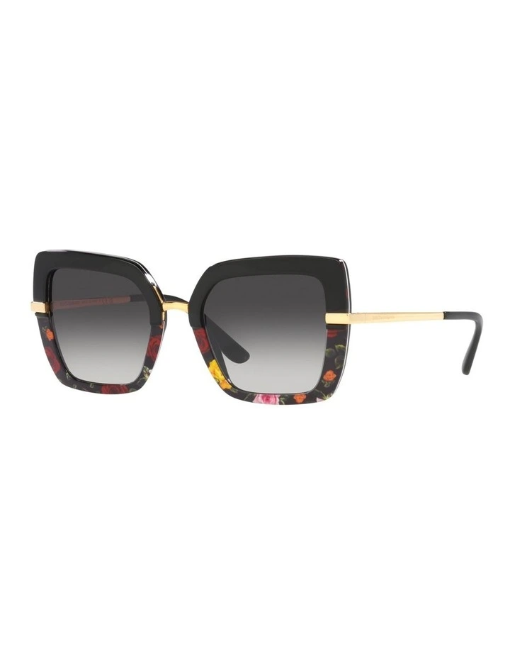 Dolce & Gabbana 0DG4373 Sunglasses in Black On Winter Flow | MYER