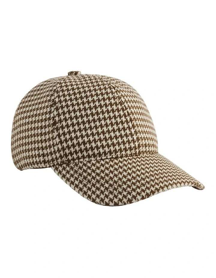 Seed Heritage Houndstooth Cap in Hot Chocolate Houndstooth | MYER