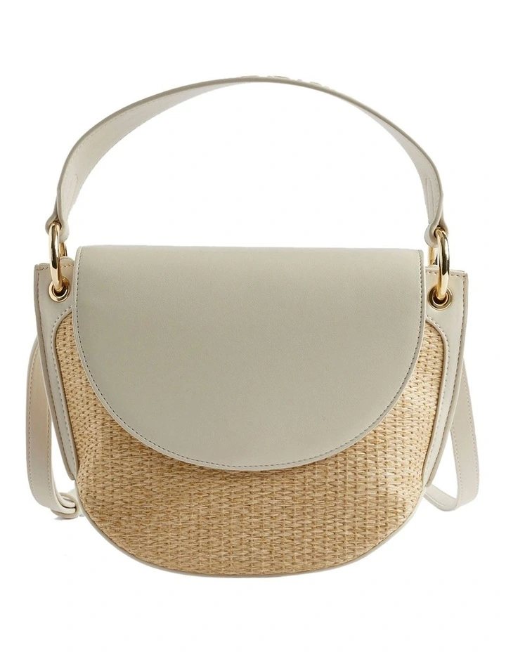 Seed Heritage Raffia Crossbody Bag in Stone Natural | MYER