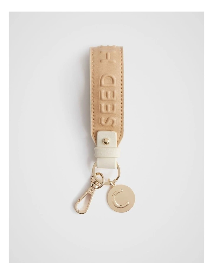 Seed Heritage Initial "C" Coin Keyring in Sand | MYER