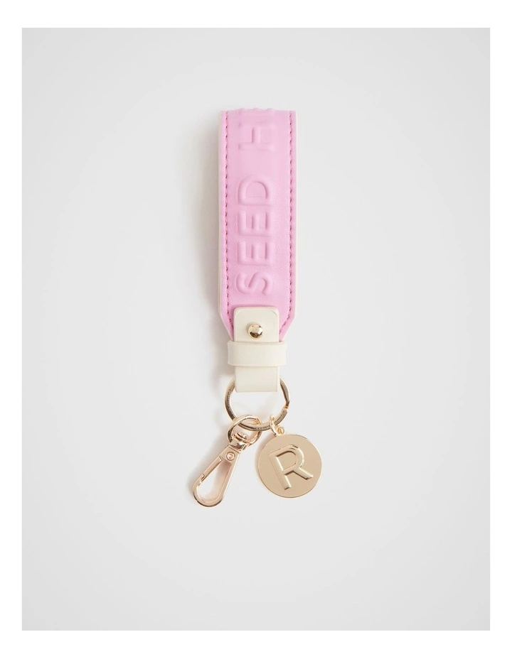 Seed Heritage Initial "R" Coin Keyring in Pink | MYER