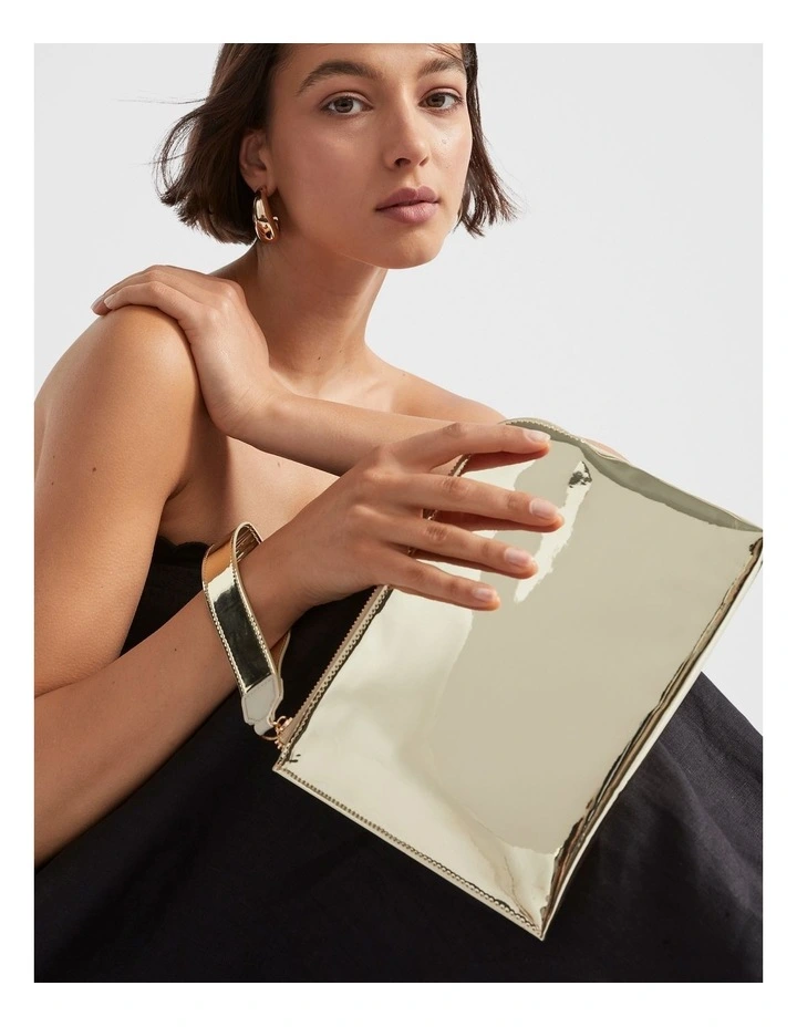 Seed Heritage Metallic Pouch in Gold | MYER