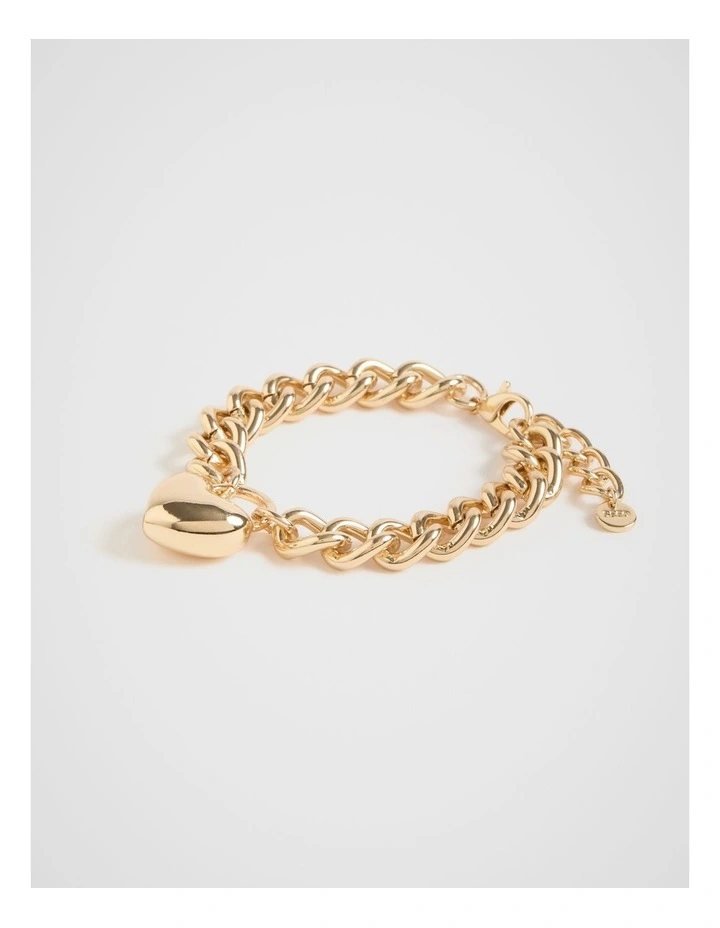 Seed Heritage Heart Pendant Chain Bracelet In Gold | MYER