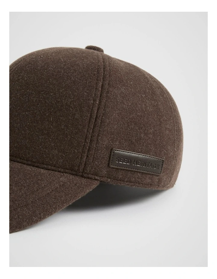 Seed Heritage Felt Cap In Dark Espresso | MYER