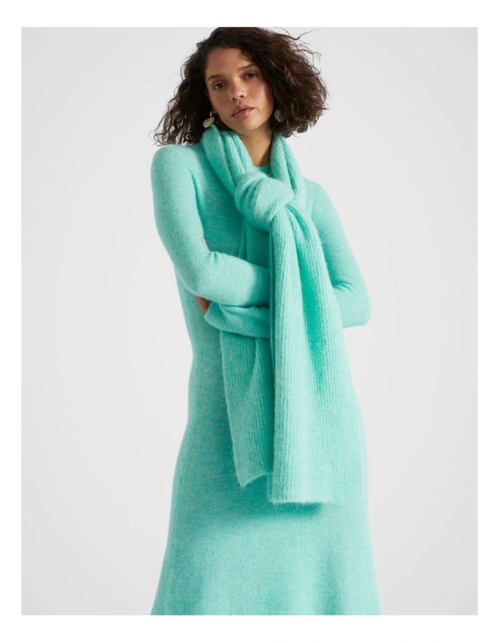 Seed Heritage Fluffy Rib Knit Scarf in Opal | MYER