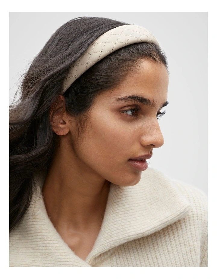 Seed Heritage Quilted Headband In Cloud Cream | MYER