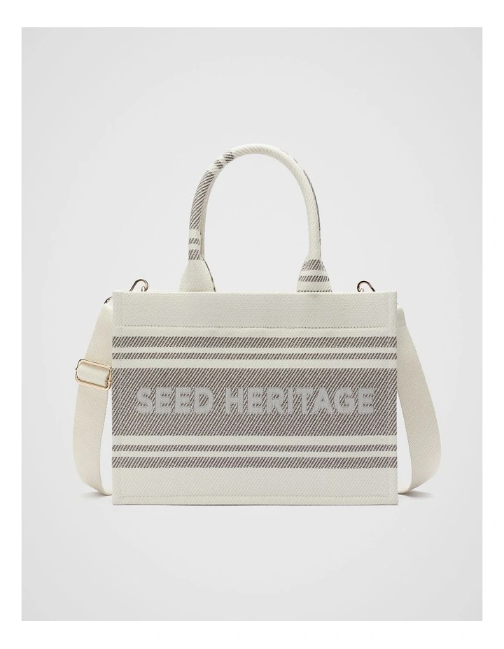Seed Heritage Woven Mini Structured Tote In Affogato | MYER