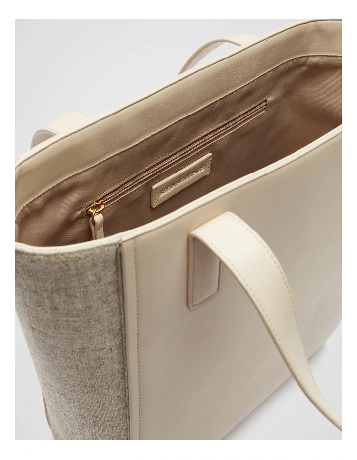 Seed Heritage Fabric Splice Carry All Bag in Vanilla | MYER