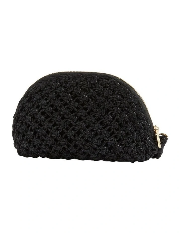 Seed Heritage Crochet Rope Pouch In Black | MYER