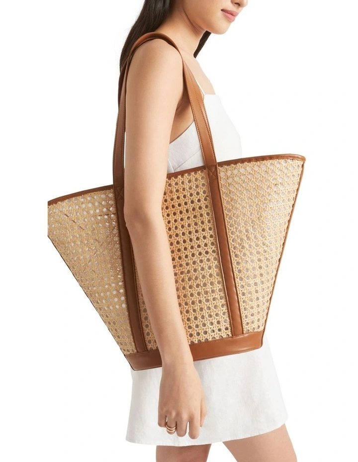 Seed Heritage Caged Rattan Tote in Brown | MYER