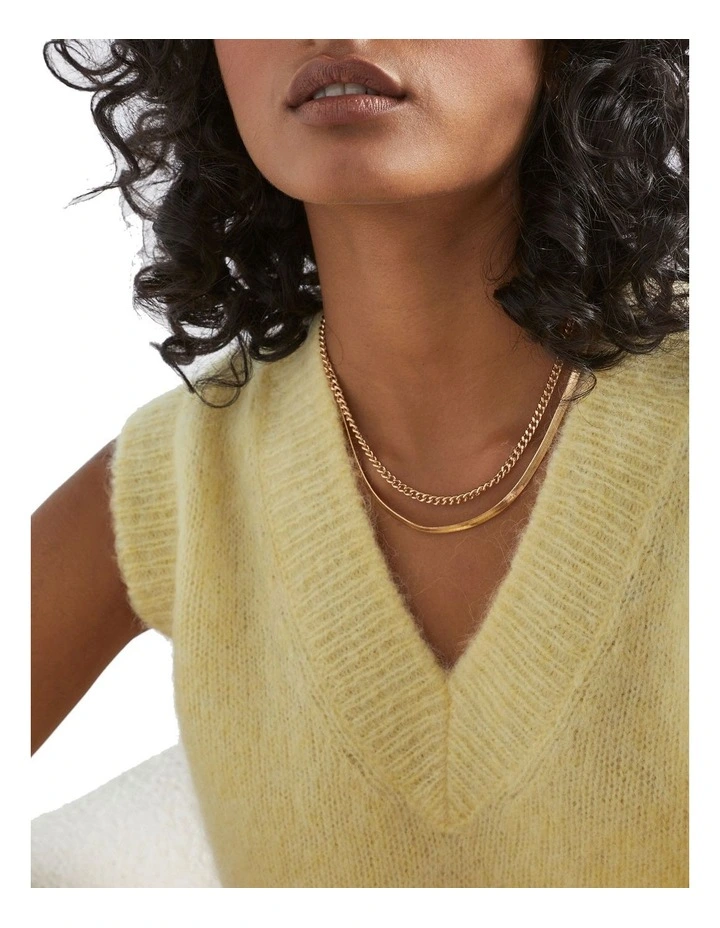 Seed Heritage Mini Curb Chain Necklace in Gold | MYER