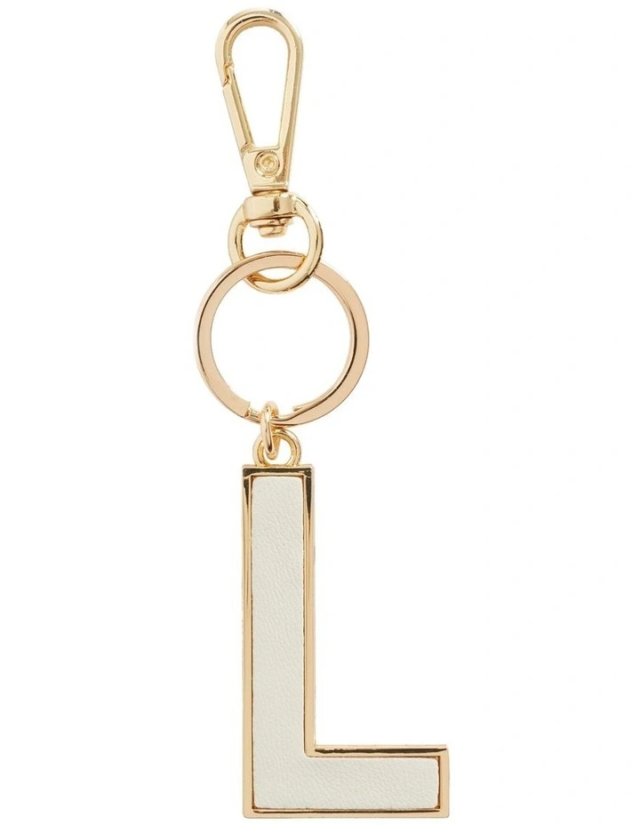 Seed Heritage "L" Keyring in Cream | MYER