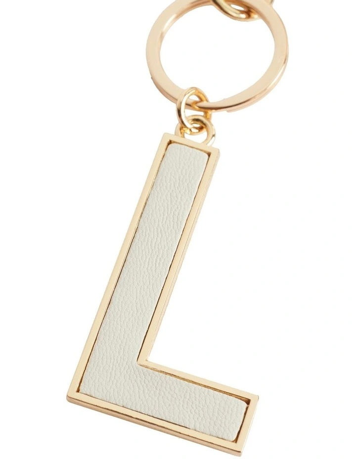 Seed Heritage "L" Keyring in Cream | MYER