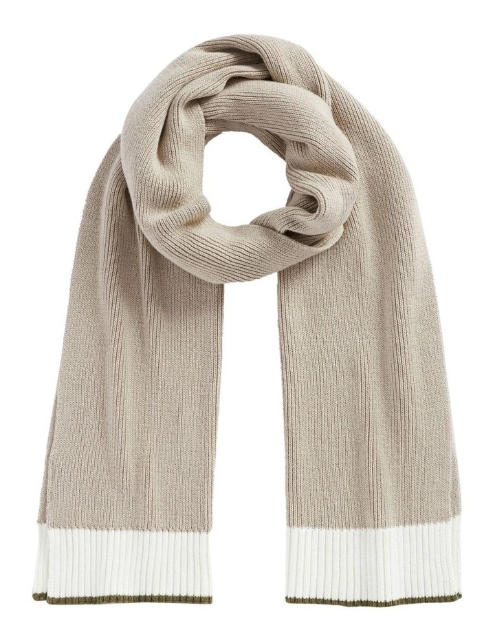Seed Heritage Two Tone Rib Knit Scarf in Light Storm | MYER
