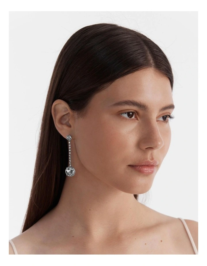Mimco Sparkle Drop Earrings in Silver | MYER