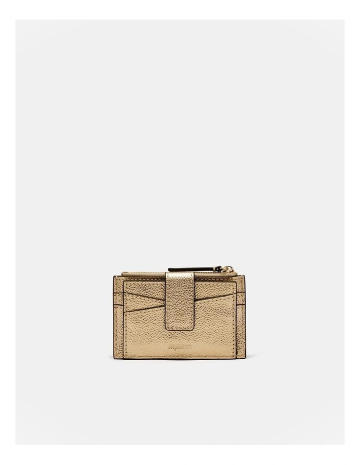 Mimco Classico Metallic Duo Card Wallet in Light Gold | MYER
