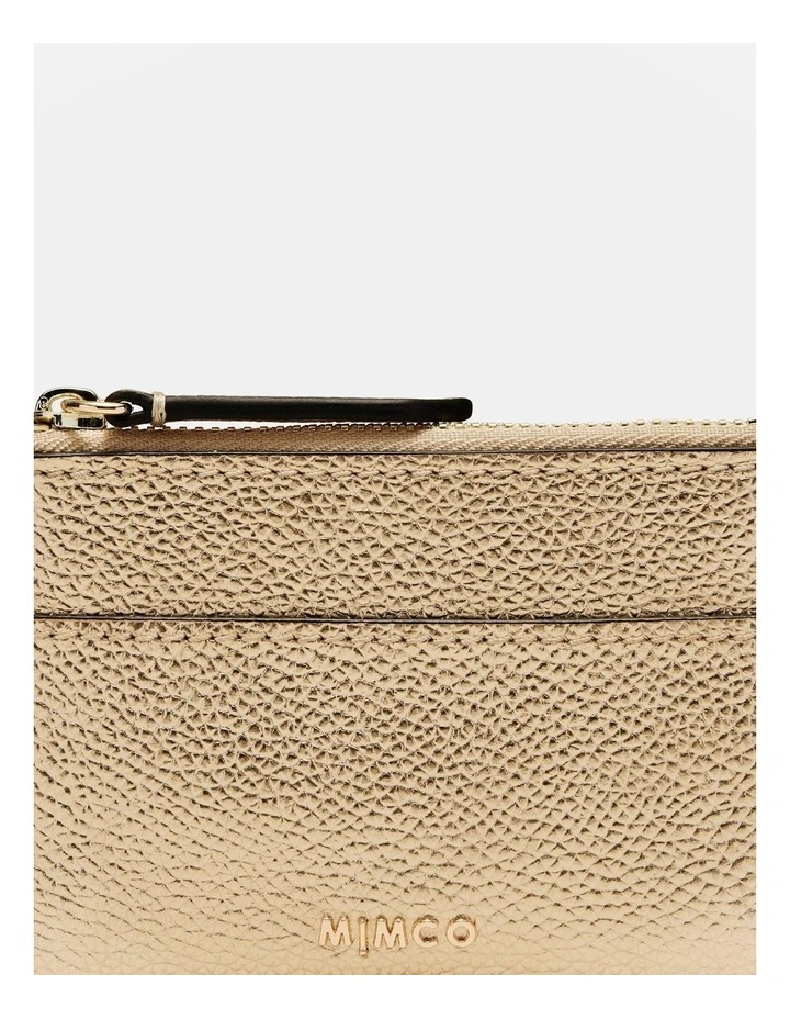 Mimco Classico Metallic Duo Card Wallet in Light Gold | MYER