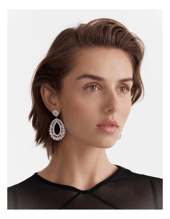 Mimco Simple Glamour Earrings in White | MYER