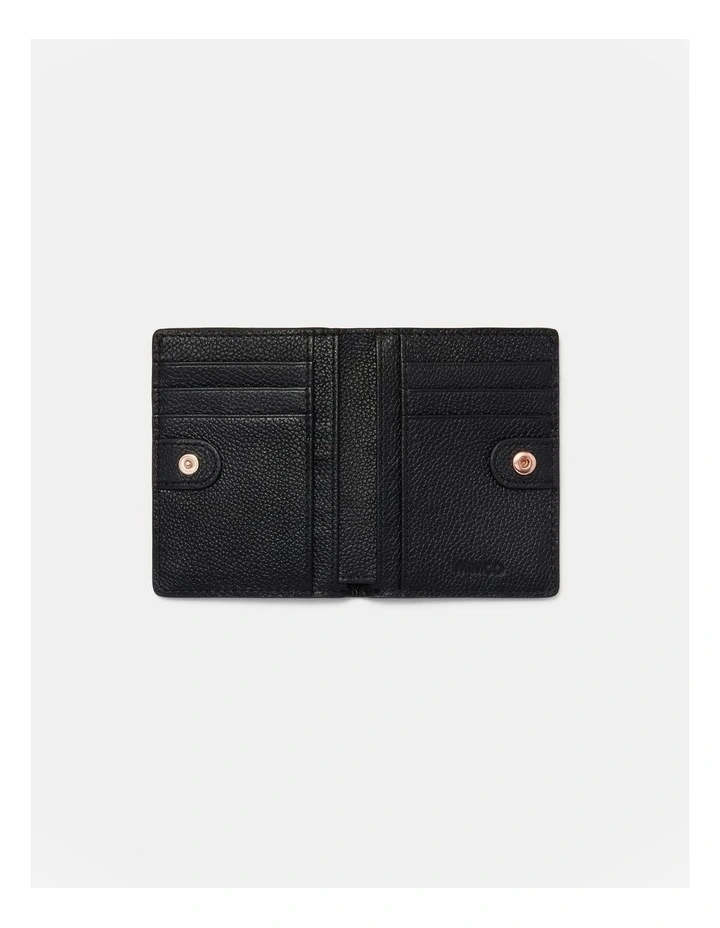 Mimco Hendrix Card Wallet in Black Rose Gold | MYER