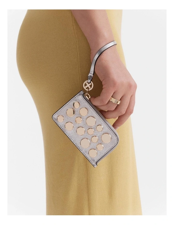 Mimco Glisten Card Pouch in Silver | MYER