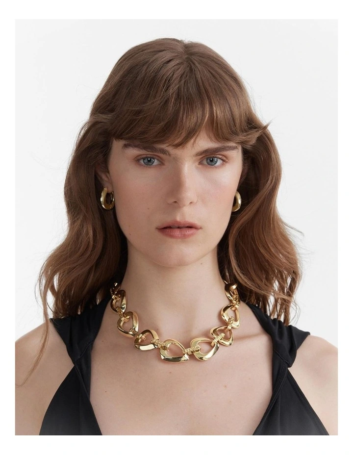 Mimco Cool Cat Statement Necklace in Gold | MYER