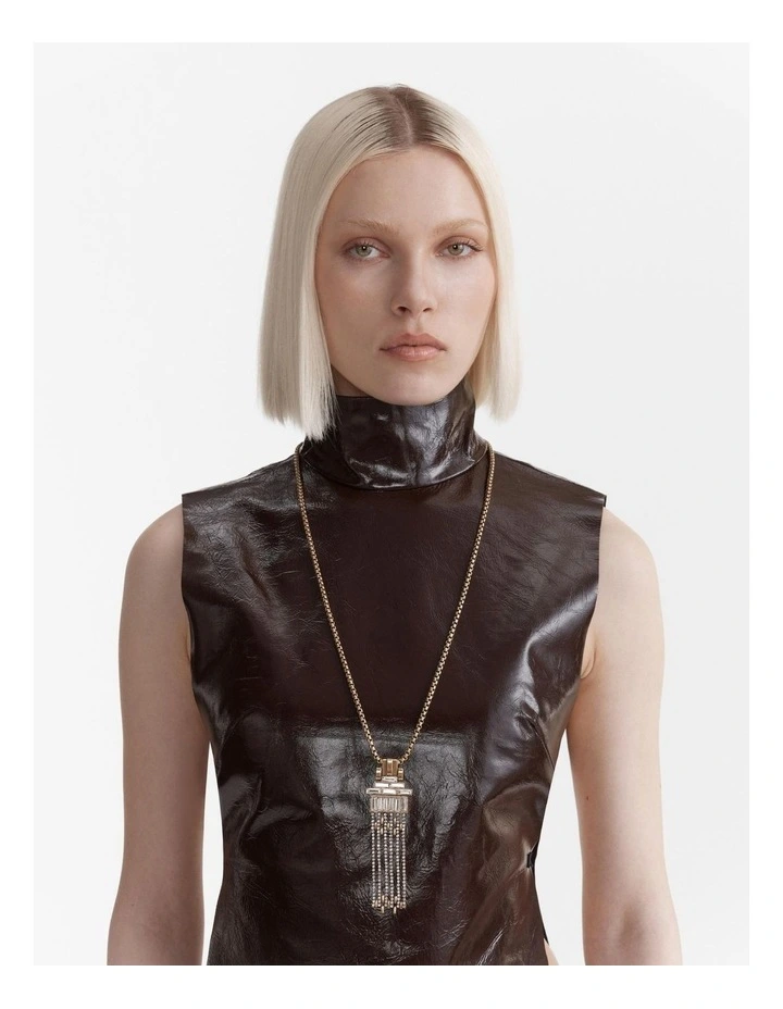 Mimco Crystal Vision Necklace in Gold | MYER