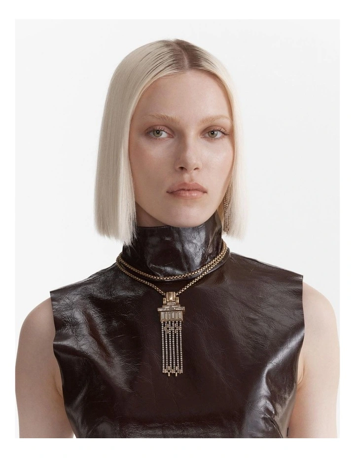 Mimco Crystal Vision Necklace In Gold | MYER