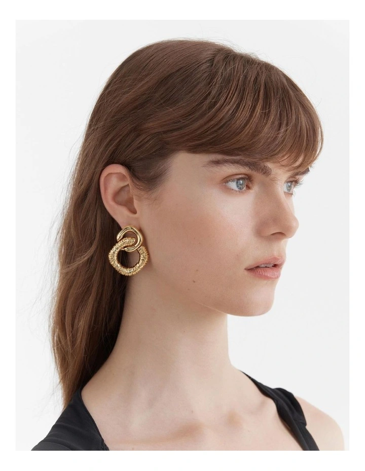 Mimco Encore Drop Earrings in Gold | MYER