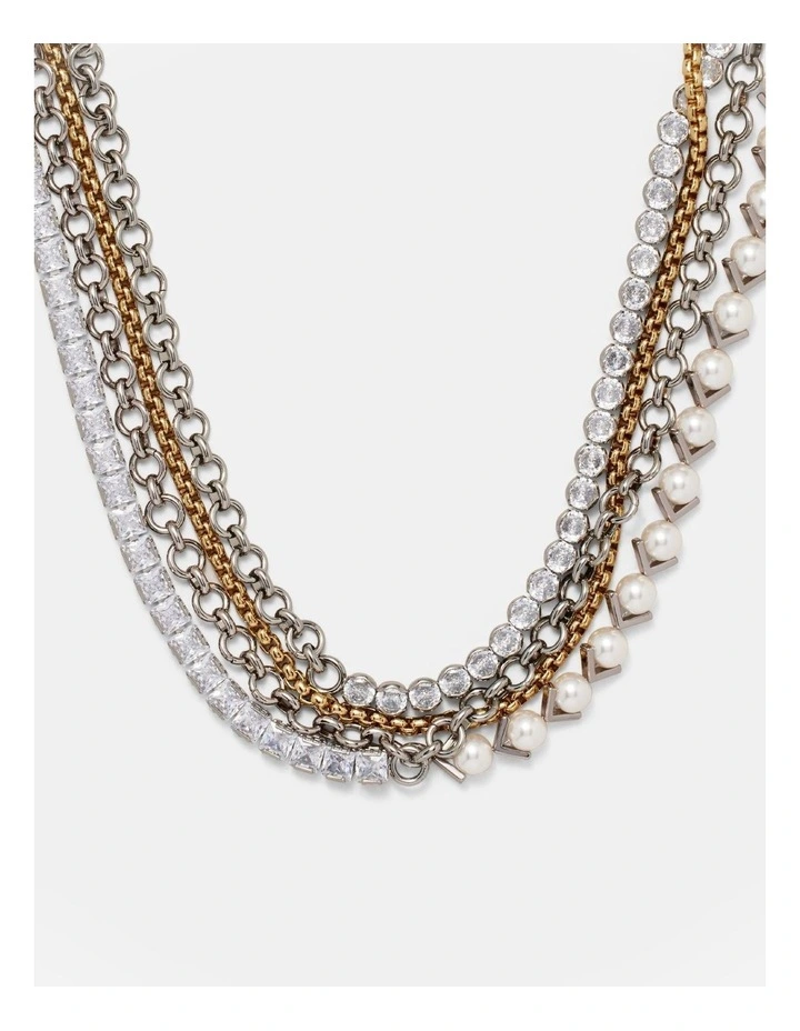 Mimco One Way Or Another Short Necklace In Pearl | MYER