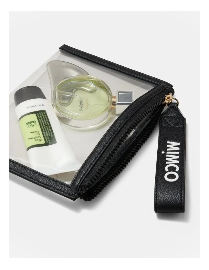 Mimco Atomic Travel Pouch In Black Light Gold | MYER