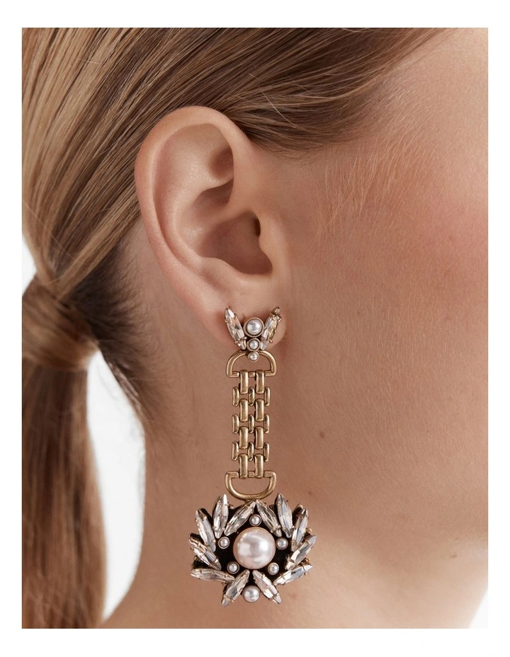 Mimco Jewel Club Earrings in Gold | MYER