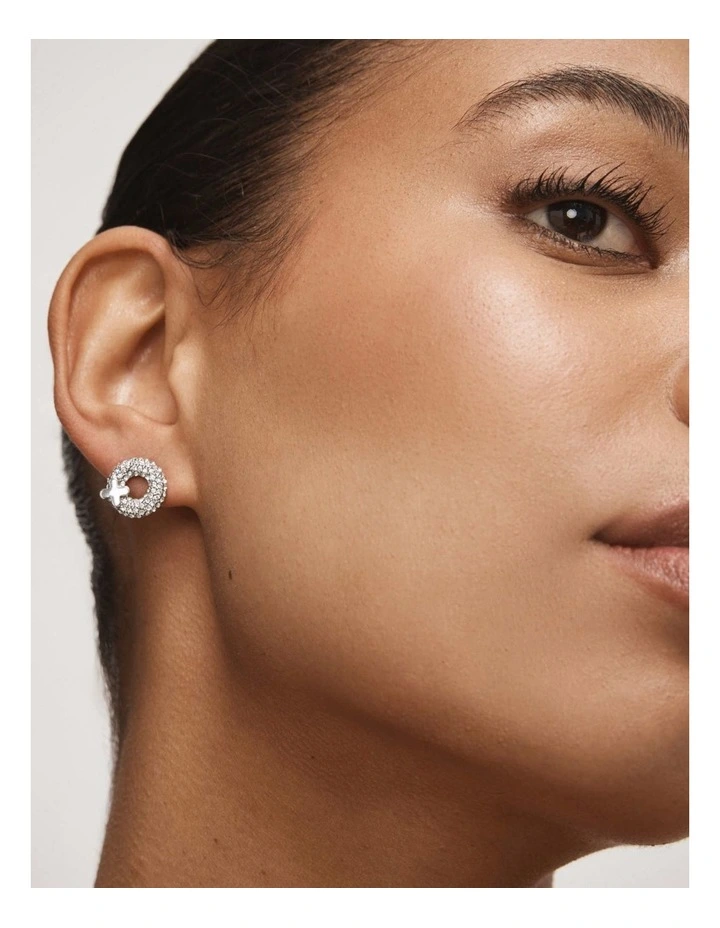 Mimco Reflection Stud Earrings in Silver | MYER