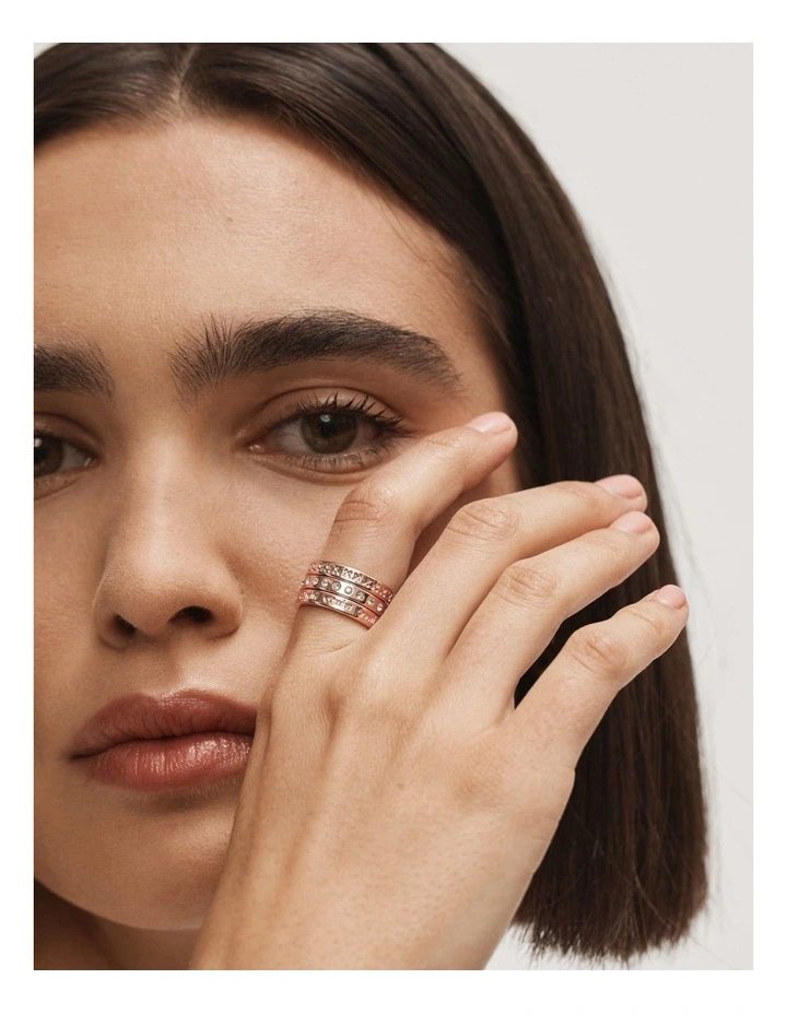 Mimco Halo Ring Stack in Rose Gold | MYER