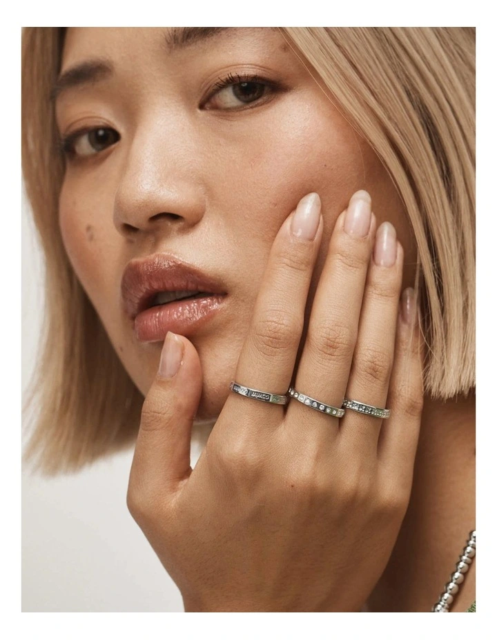 Mimco Halo Ring Stack in Silver | MYER