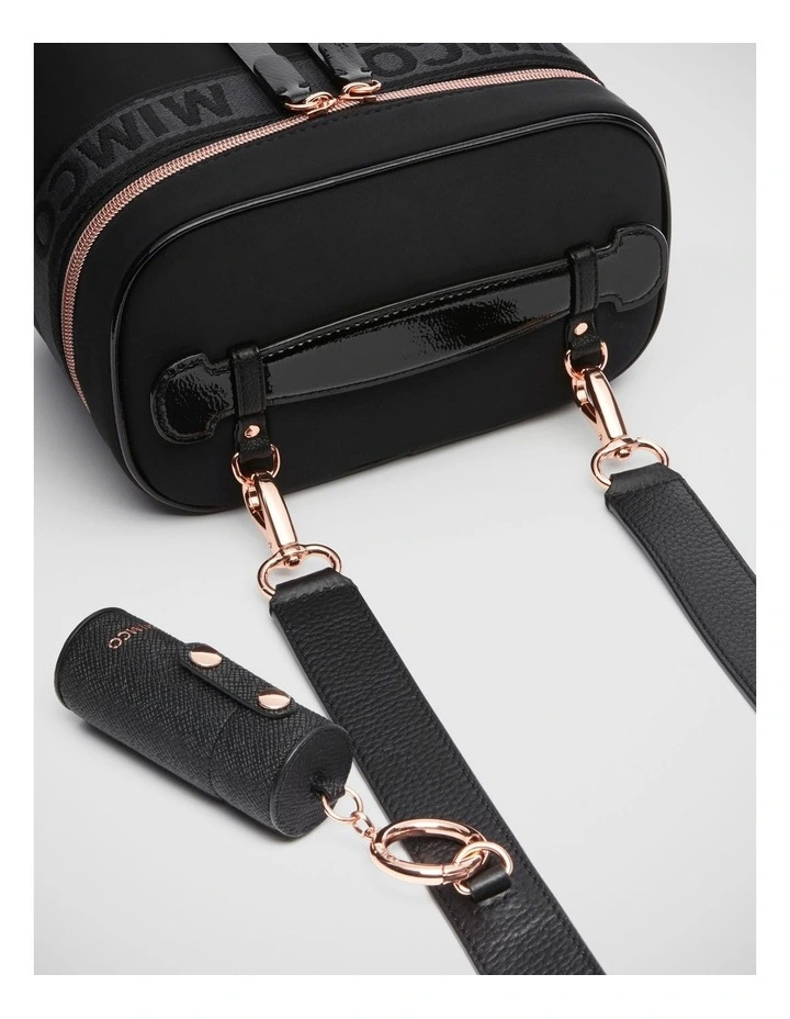 Mimco Serenity Voyage Cosmetic Bag in Black Rose Gold | MYER