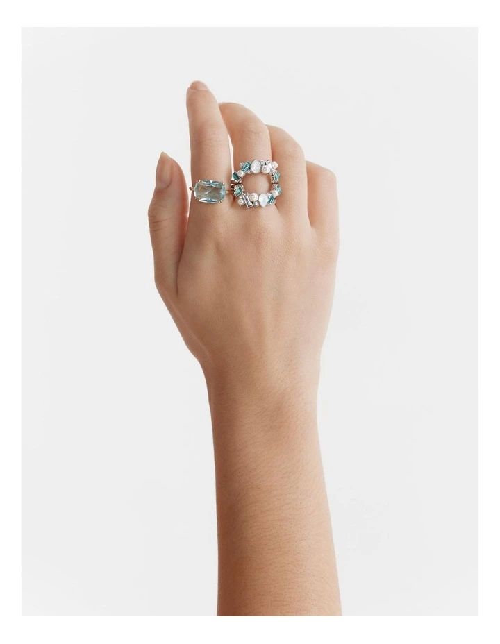Mimco Comet Ring Stack in Lagoon | MYER