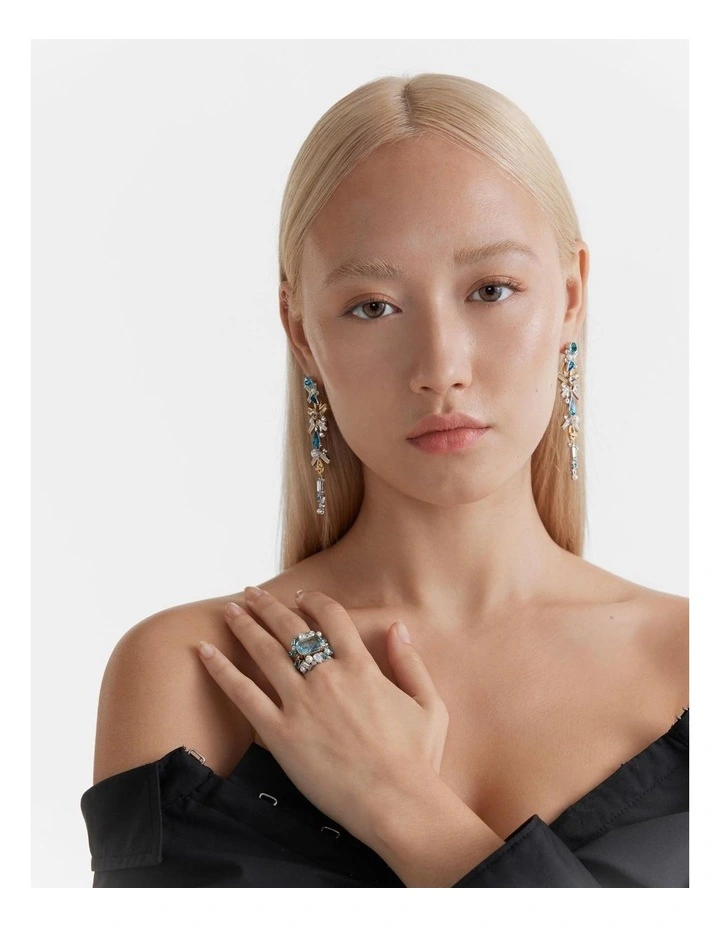 Mimco Comet Ring Stack in Lagoon | MYER