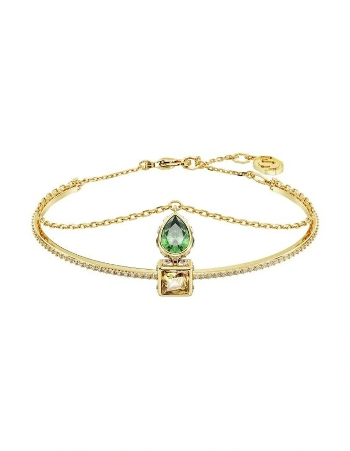 Swarovski Chroma Bangle Mixed Cuts Gold-Tone Plated in Multi | MYER