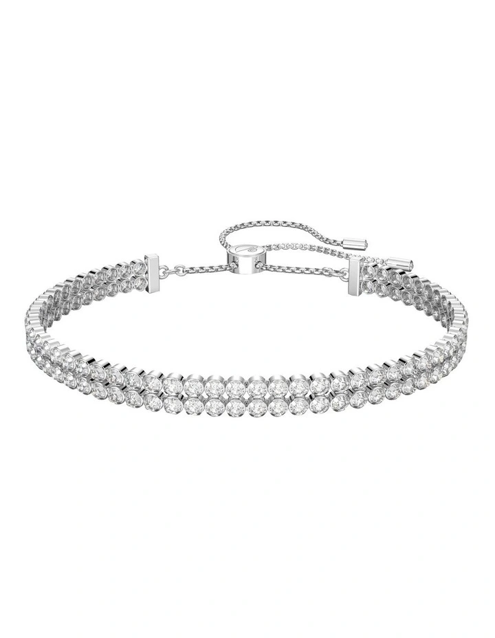 Swarovski Matrix Bracelet Round Cut Rhodium Plated in White | MYER