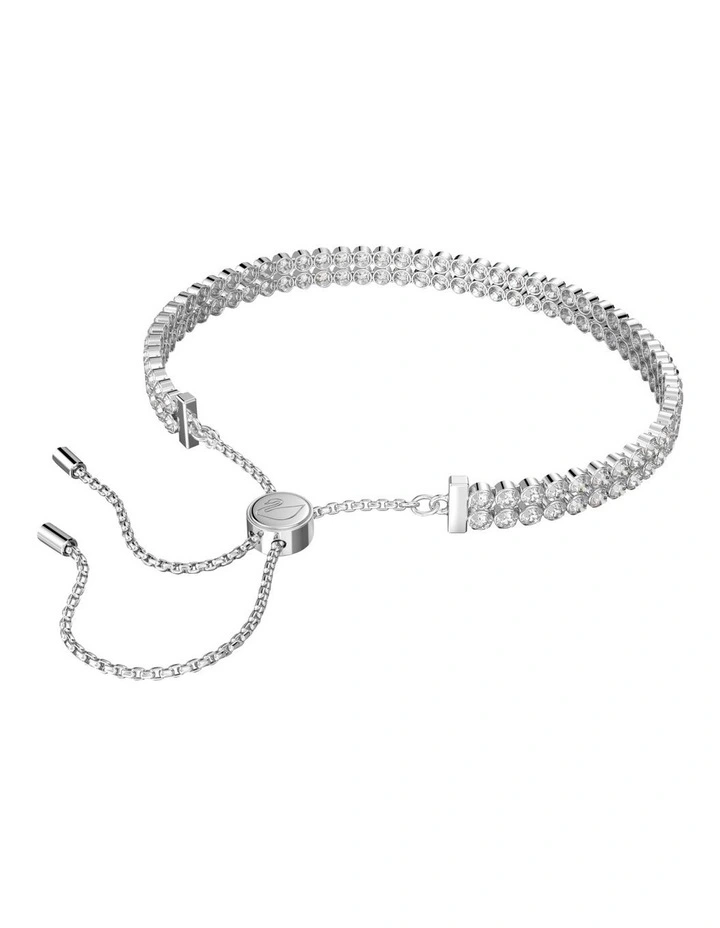 Swarovski Matrix Bracelet Round Cut Rhodium Plated in White | MYER