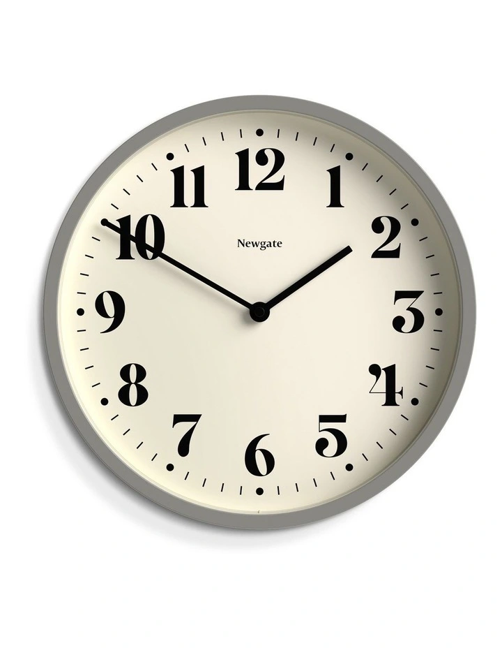 Newgate Number Four Matte Posh Wall Clock in Grey | MYER