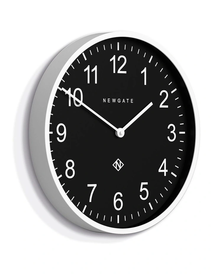Newgate Number Three Professor Reverse Clock in Black | MYER