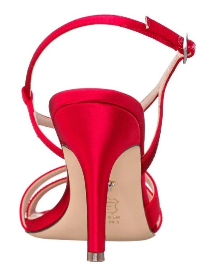 NINA Valley Sandals In Red Rogue Crystal Satin | MYER