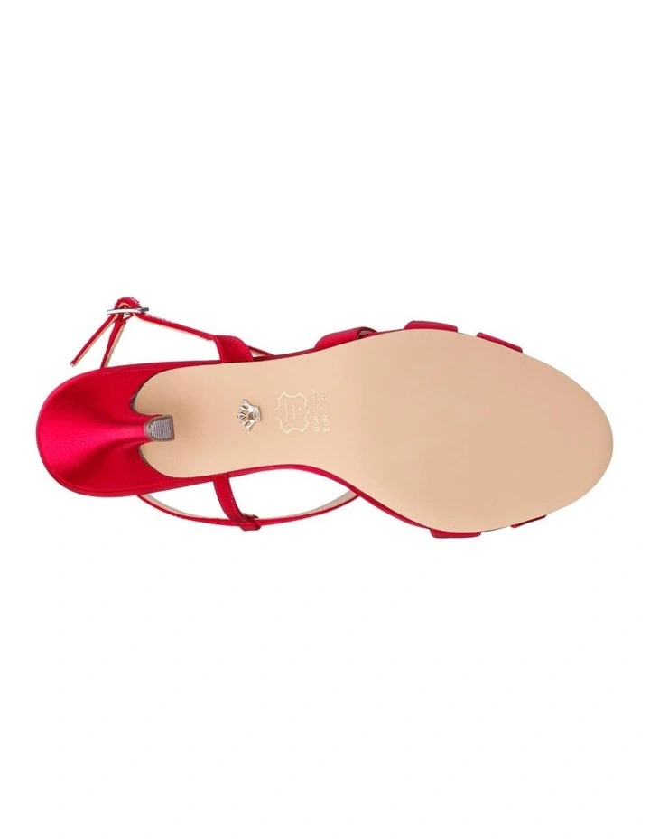 NINA Valley Sandals In Red Rogue Crystal Satin | MYER