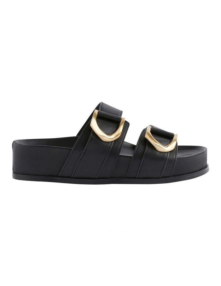 Seed Heritage Ara Footbed Slide in True Black | MYER