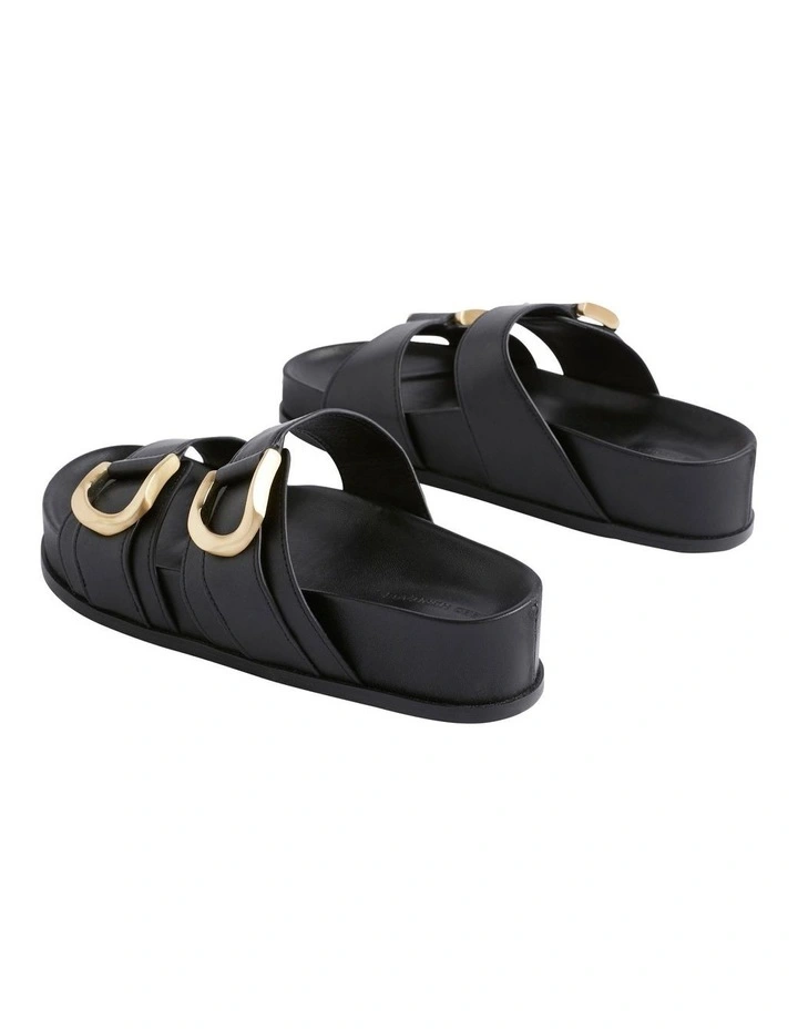 Seed Heritage Ara Footbed Slide in True Black | MYER